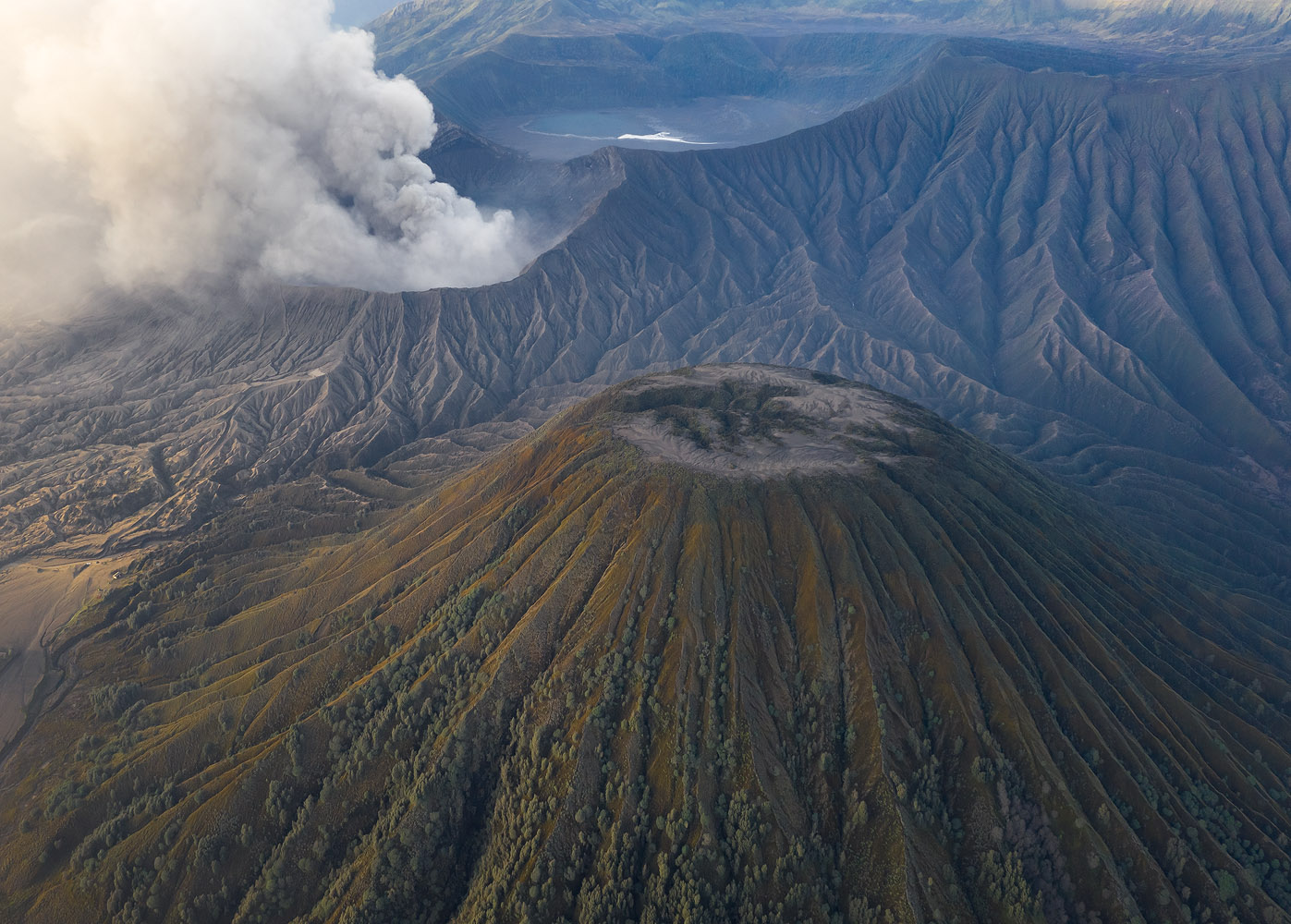 Volcanic Textures - A bird's eye view of the textures of Mt Batok and ...