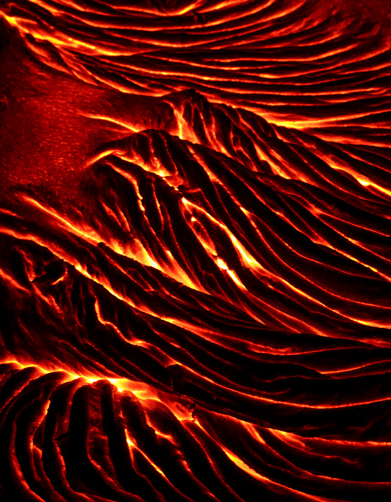 Surf's Up - Wave patterns in the bending, cooling lava of Kilauea ...