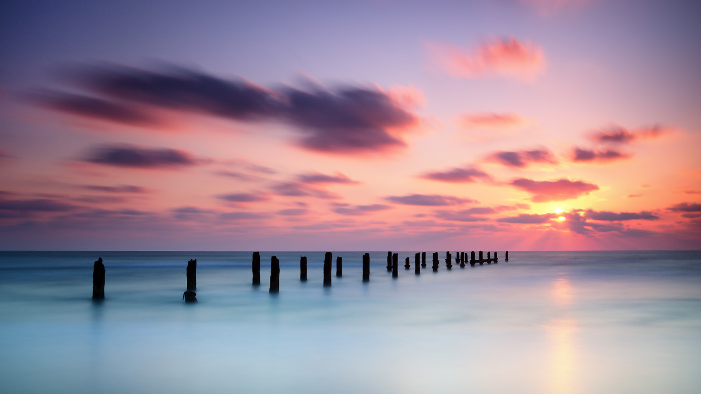Silky Smooth - A 2-minute exposure of an old dock on the shores of Bet ...
