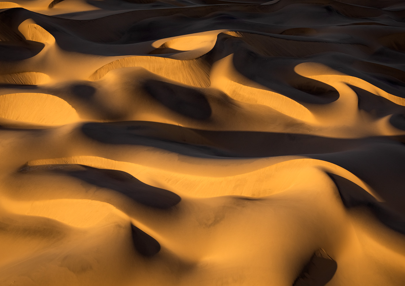 Sand Waves - The dune field near Swakopmund resembled the waves of a ...